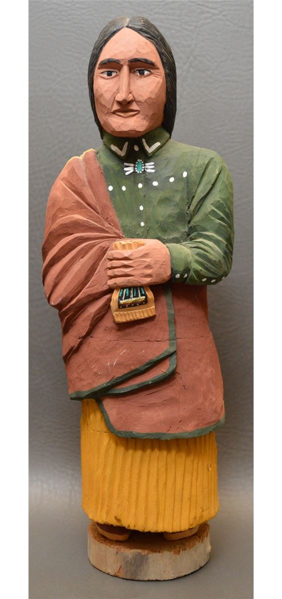 NAVAJO WOOD CARVING BY RENA JUAN