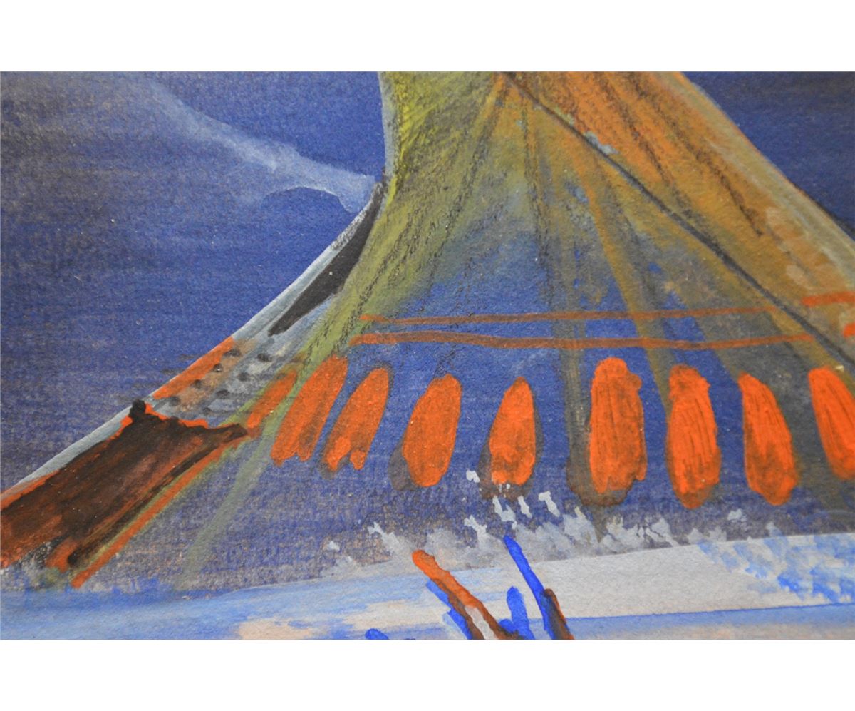 NAVAJO WATERCOLOR BY RAYMOND JUDGE