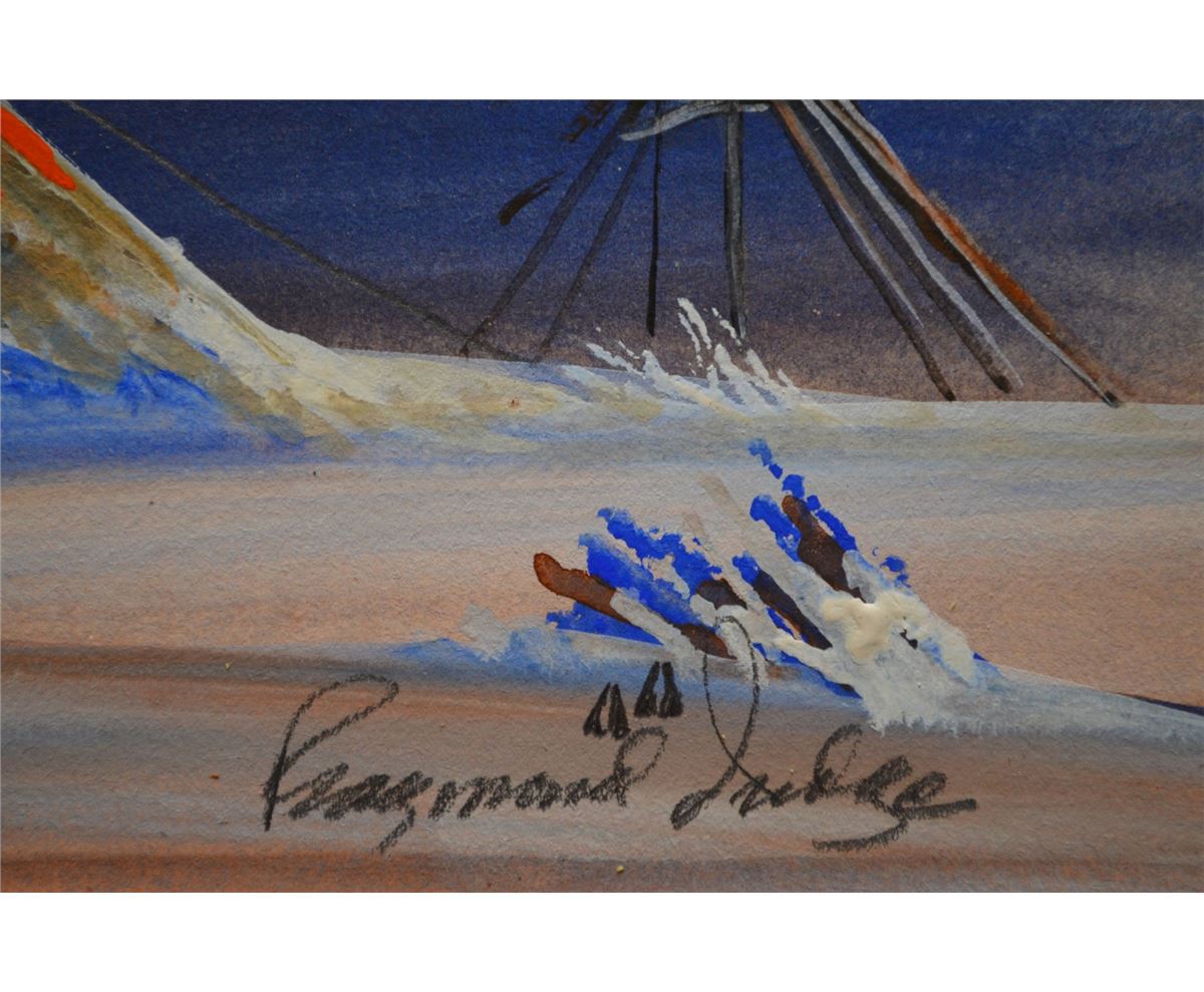 NAVAJO WATERCOLOR BY RAYMOND JUDGE