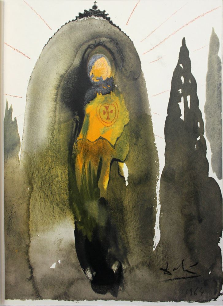 Salvador Dali 1967 Original Psalm of David Framed Lithograph