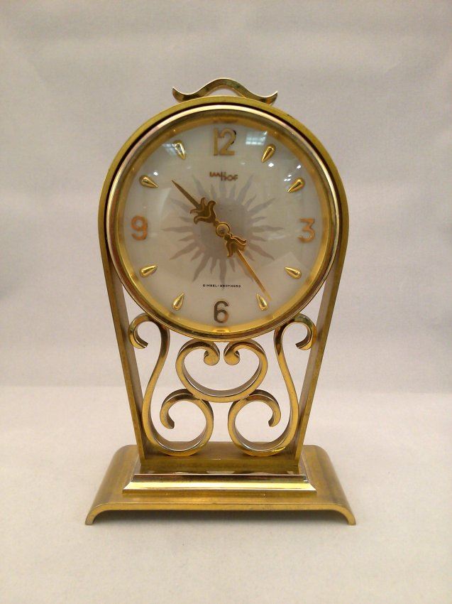 A Imhof Swiss 8 day mechanical table mantel clock,