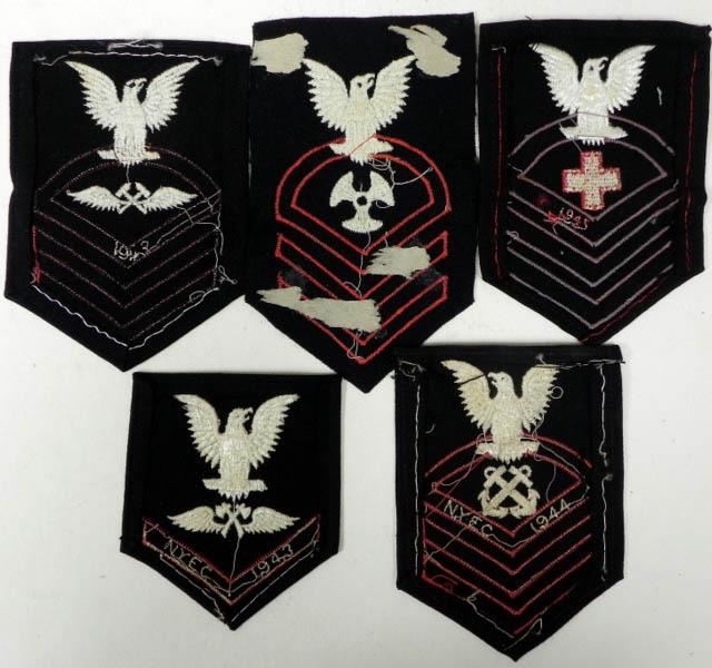 5) U.S. NAVY SLEEVE RATE & RANKING PATCHES - LARGE