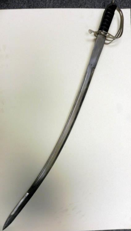 MASSIVE VINTAGE INDIAN SWORD-CURVED 31" BLADE-ETCHED