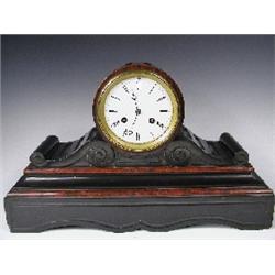 A late Victorian rouge and black marble