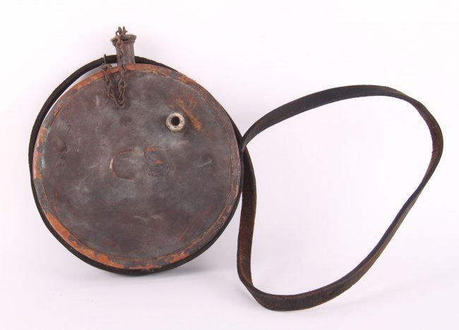 Antique Civil War Confederate Army copper canteen