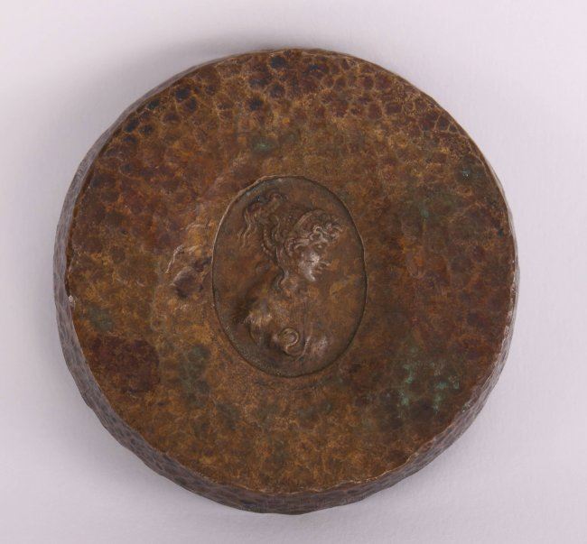19th Century bronze paperweight. (Size: See second