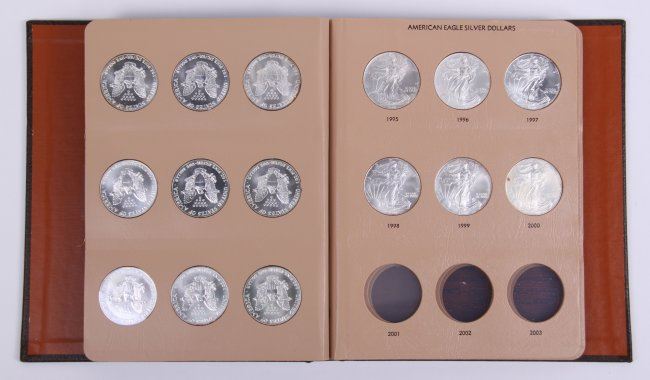 American Eagle Silver Dollar book of bullion coins