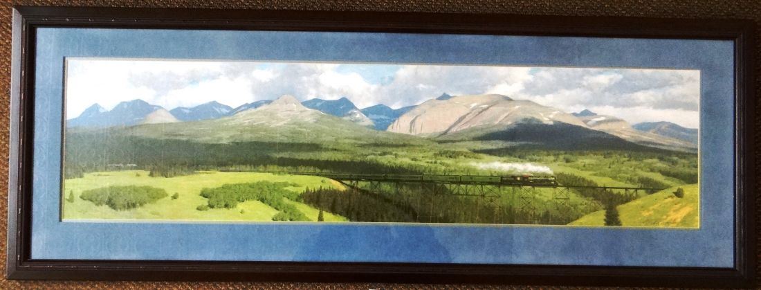 Tucker Smith, The Great Northern, signed print 518/1000, 44" x 11", framed