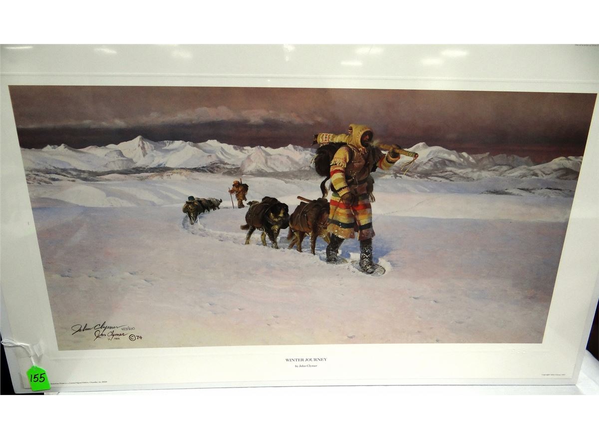 Clymer, John Winter Journey, signed print 423/600, 30" x 15"