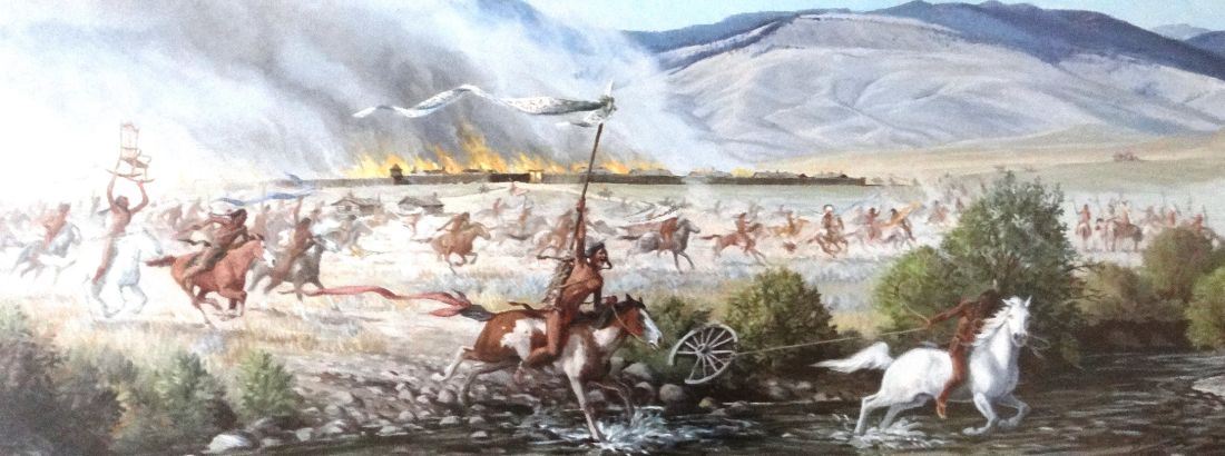 Bernard P. Thomas, The Burning of Fort Phil Kearny, signed print 191/ ...