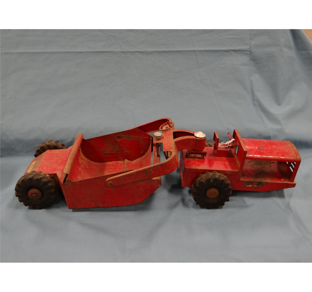 2 toy scrapers, Structo and possible Tonka, both restorable