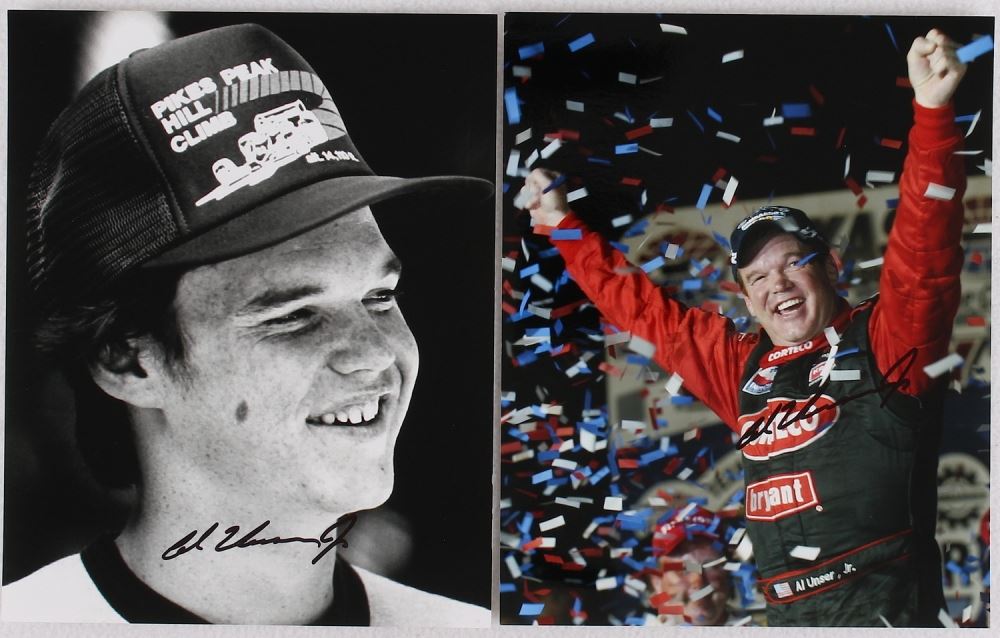 Lot of (2) Al Unser Jr Signed 8x10 Photos (PA LOA)