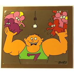 Keith Haring Original "Sesame Street" #7 Elephants Hand-Painted ...