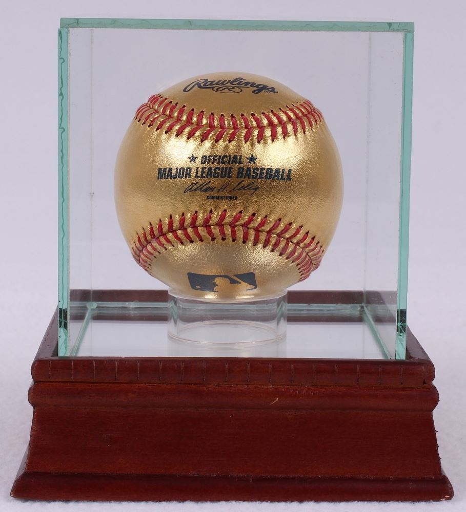 24k Gold OML Baseball in High Quality Display Case
