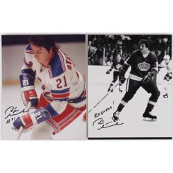 Lot of (2) Pete Stemkowski Signed 8x10 Photos Inscribed "Regards!"(PA LOA)
