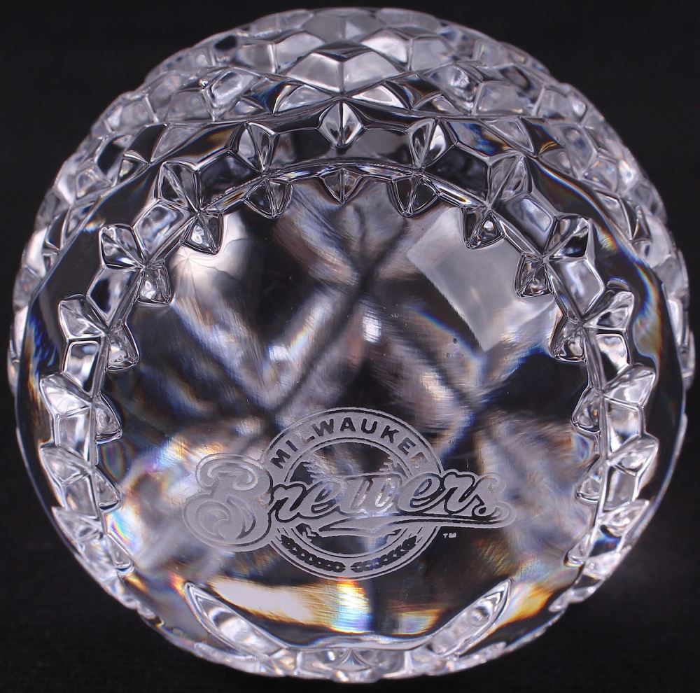 Milwaukee Brewers Waterford Crystal Baseball