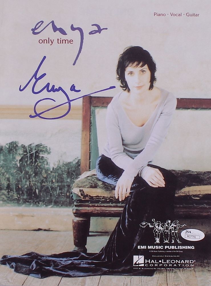 Enya Signed "Only Time" Sheet Music (JSA COA)