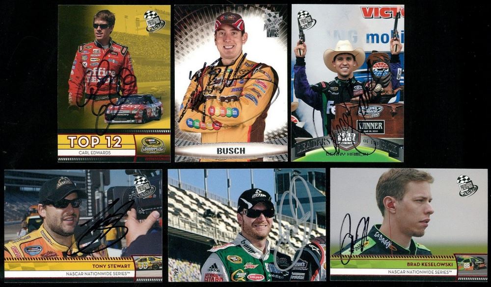 Lot of (6) Signed NASCAR Trading Cards with Dale Earnhardt Jr., Kyle ...