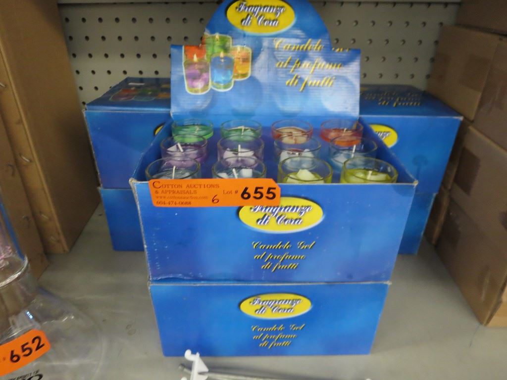6 Cases of gel fragrance candles