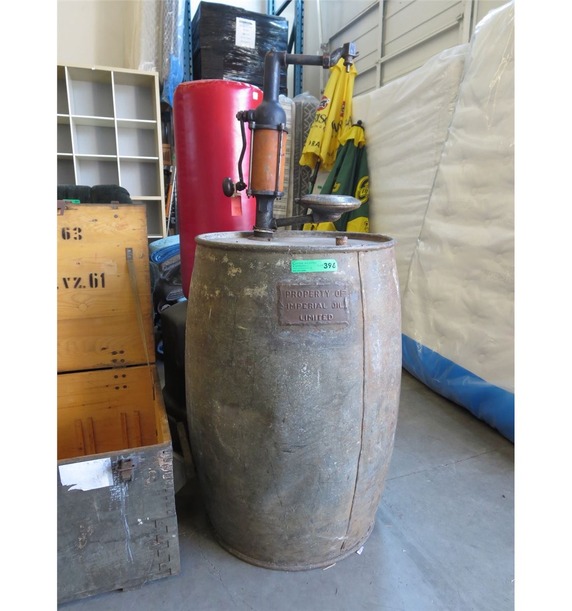 Vintage Imperial Oil pump barrel