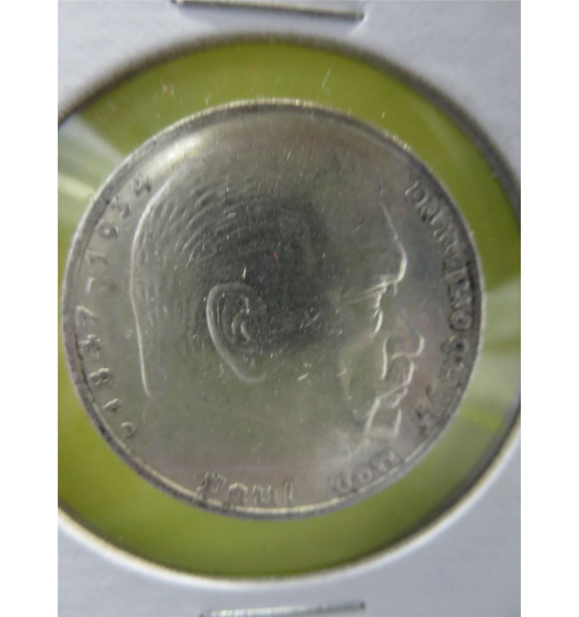 1936 Nazi German Paul von Hindenburg coin