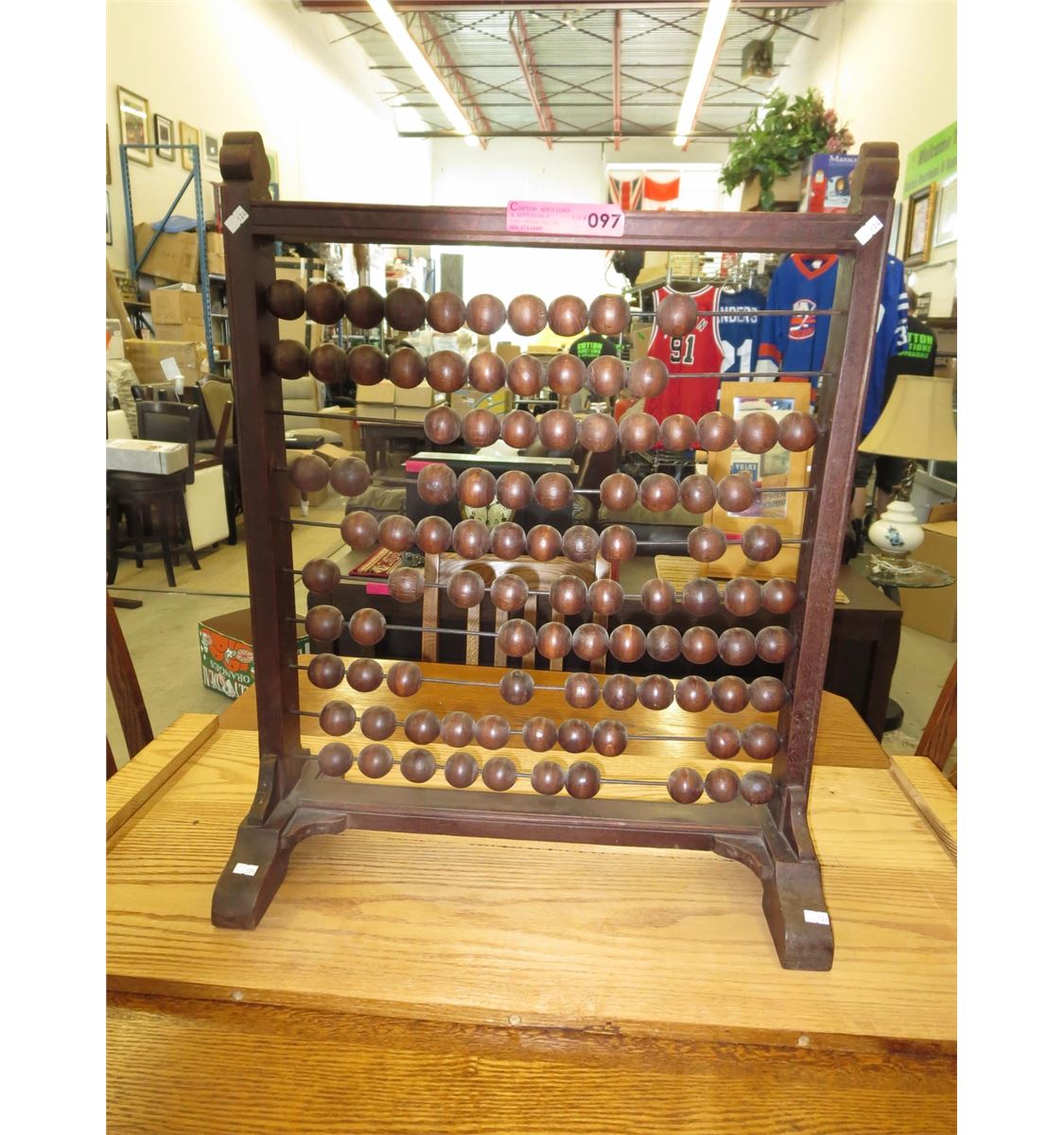 Oversized wood abacus