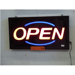 Electric "Open" sign