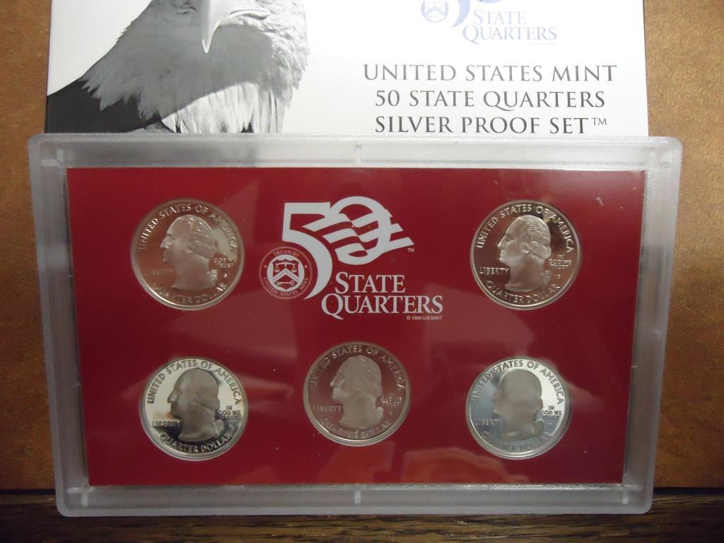 2006 SILVER US 50 STATE QUARTERS PROOF SET WITH BOX
