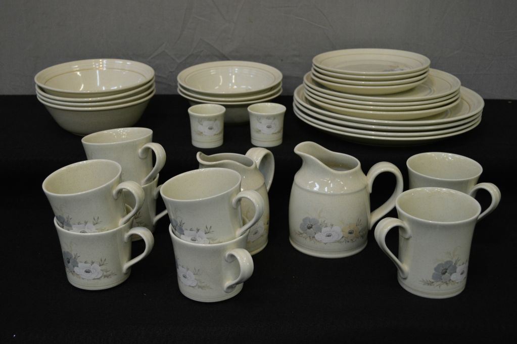 A selection on Lambethware by Royal Doulton "Avon" ironstone dinnerware ...