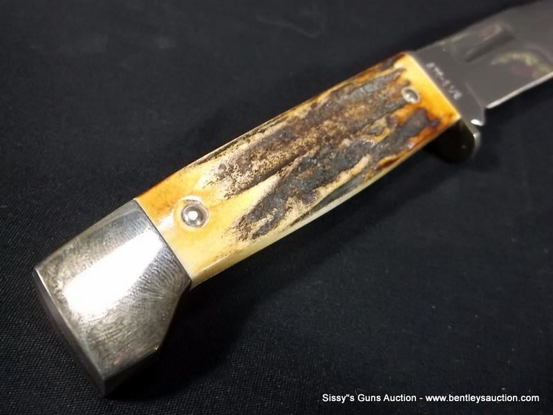 CASE XX 578-3 1/2-5 SS STAG SLAB SIDE HUNTER KNIFE