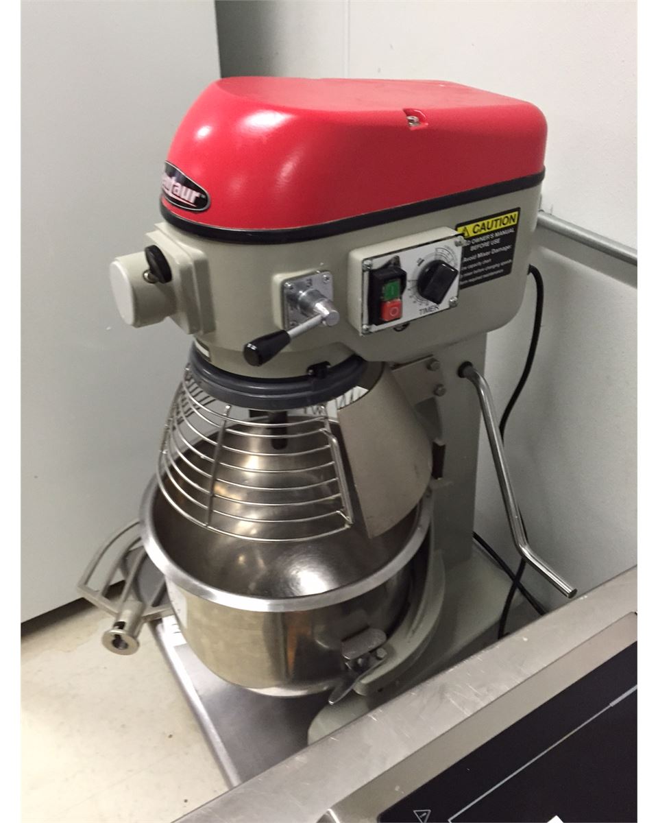 CENTAUR COMMERCIAL MIXER WITH STAINLESS STEEL TABLE AND 3 ATTACHMENTS ...