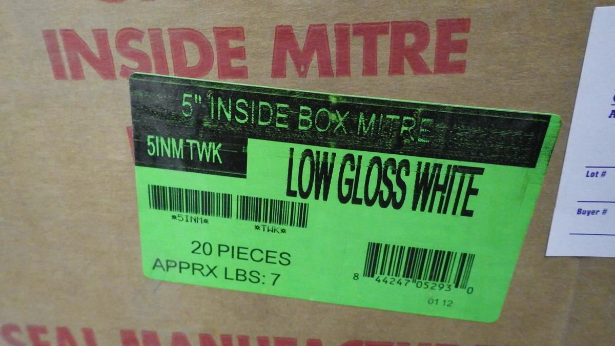 5" Inside Box, Gloss White- 1 box, 20 pieces