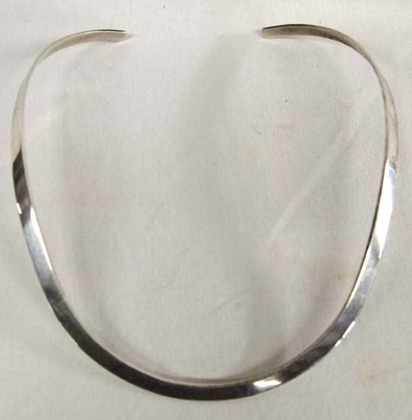 Sterling Silver Neck Wire Choker Necklace