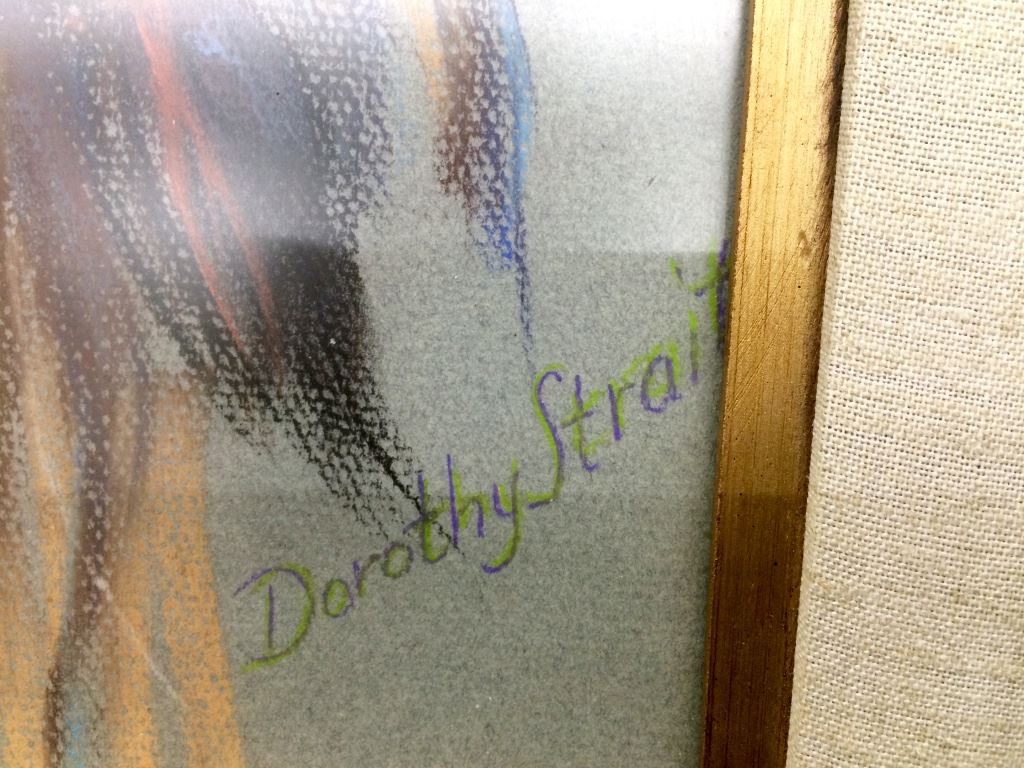 Original Pastel of Indian Girl by Dorothy Strait