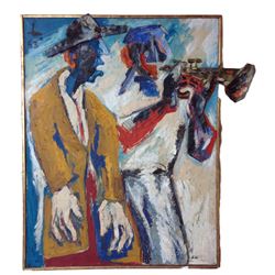 Rene Brochard, Le Trompette, Oil Painting