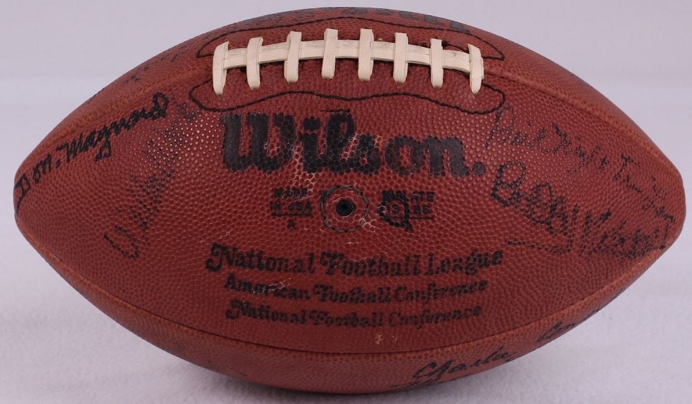NFL Legends Vintage Official NFL Game Ball Signed by (24) with Dan ...