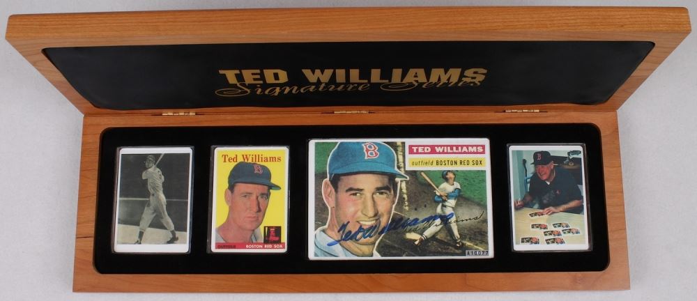 Set of (4) Ted Williams Signature Series Porcelain Cards With Signed ...