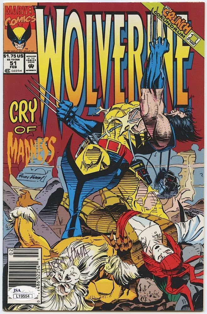 Larry Hama Signed Wolverine #51 Comic Book (JSA COA)