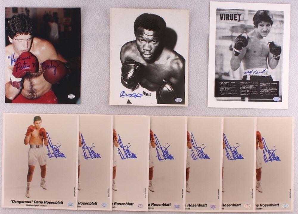 Lot of (10) Signed Boxing 8x10 Photos with Emile Griffith, Peter ...
