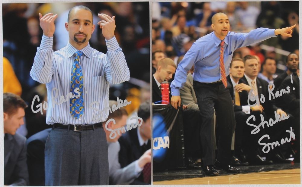 Lot of (2) Shaka Smart Signed VCU 8x10 Photos Inscribed "Go Rams!" (PA LOA)