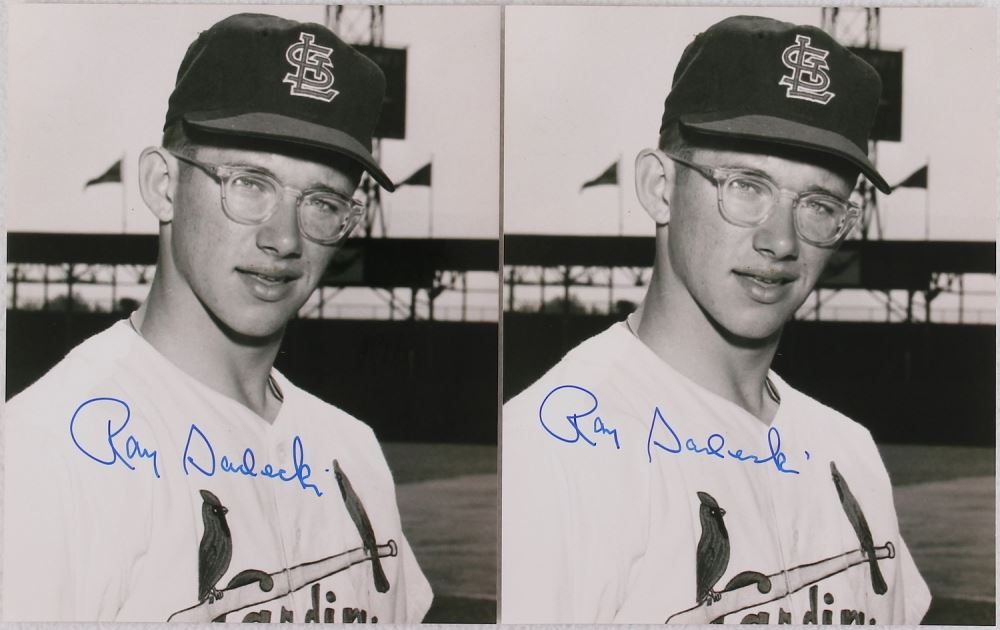 Lot of (2) Ray Sadecki Signed Cardinals 8x10 Photos (PA LOA)