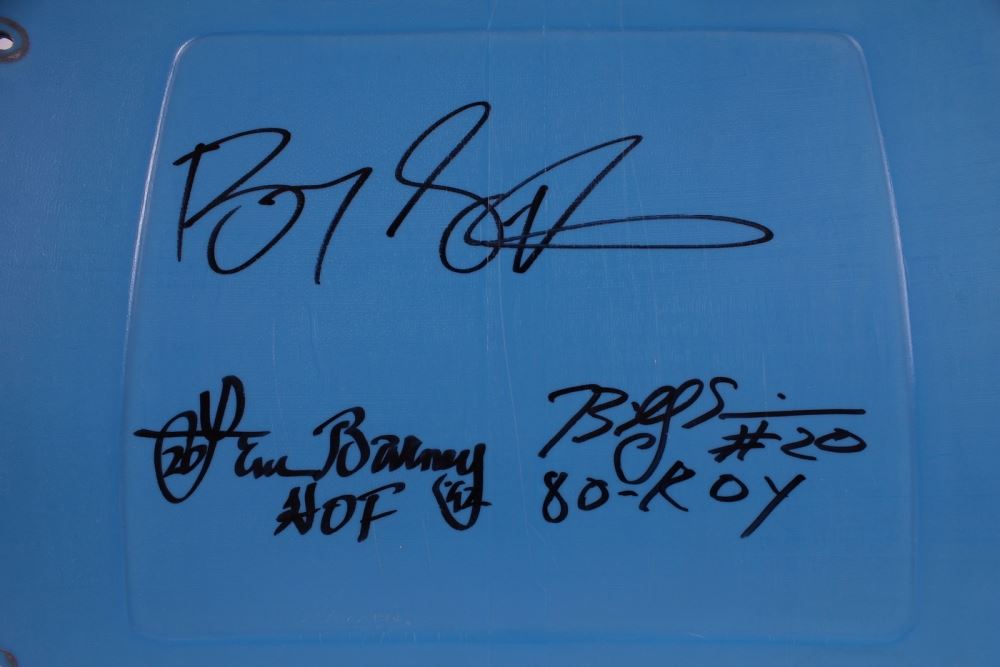 Barry Sanders, Lem Barney & Billy Sims Signed Silverdome Stadium Blue ...