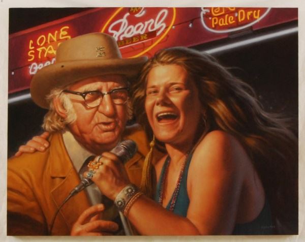Janis Joplin & Kenneth Threadgill Painting