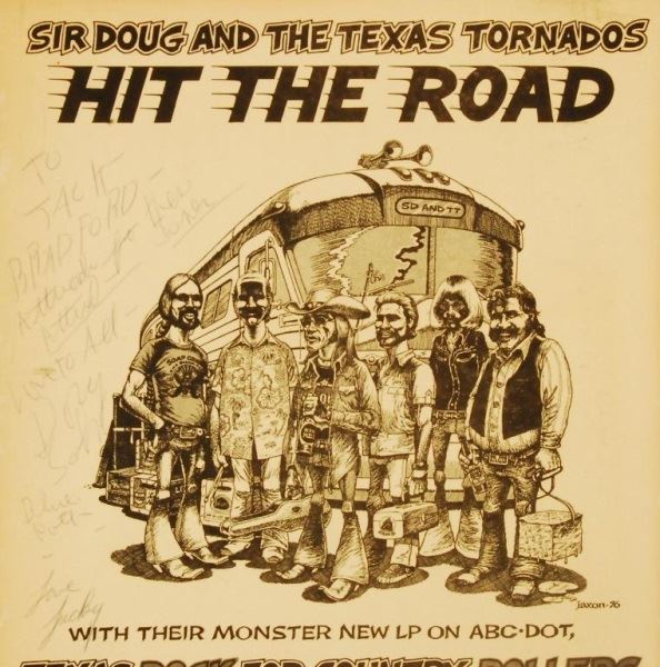 Doug Sahm The Texas Tornados Autographed Poster