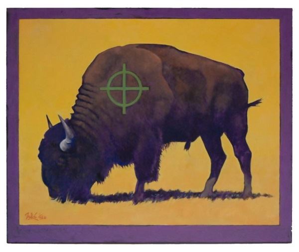 Guy Juke Buffalo Painting on Canvas