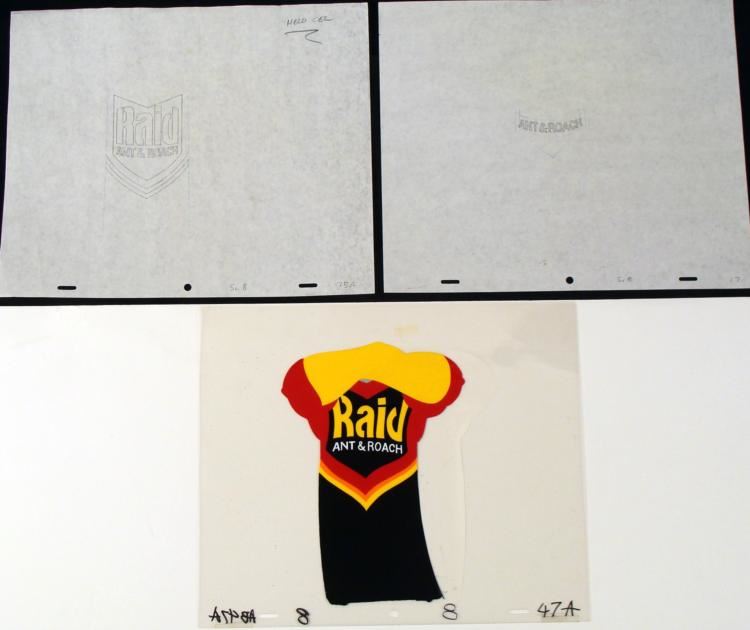 Original Drawing Animation Raid Ant Commercial Cel Art