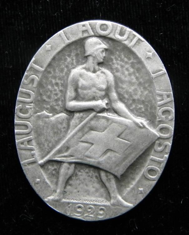 1929 Franz Wagner Swiss Pin Medal-Huguenin Locle Mint