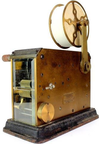 Antique ticker tape fire alarm machine by