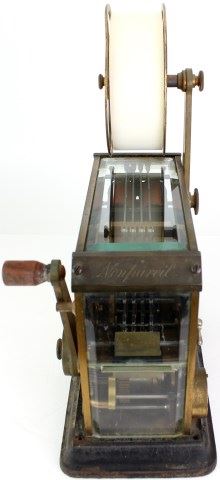 Antique ticker tape fire alarm machine by