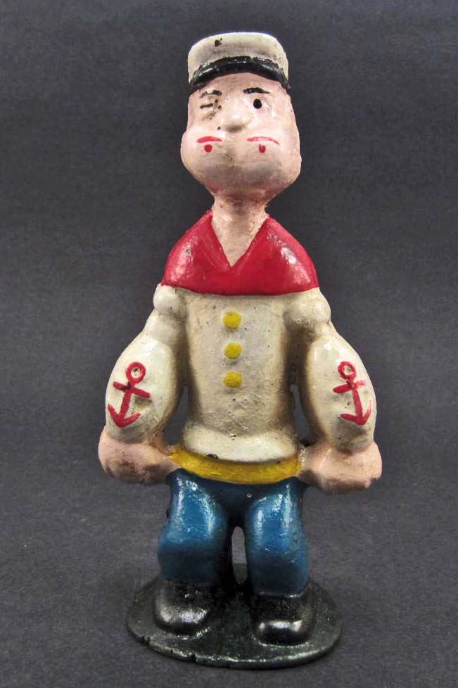 CAST IRON POPEYE THE SAILOR MAN BANK